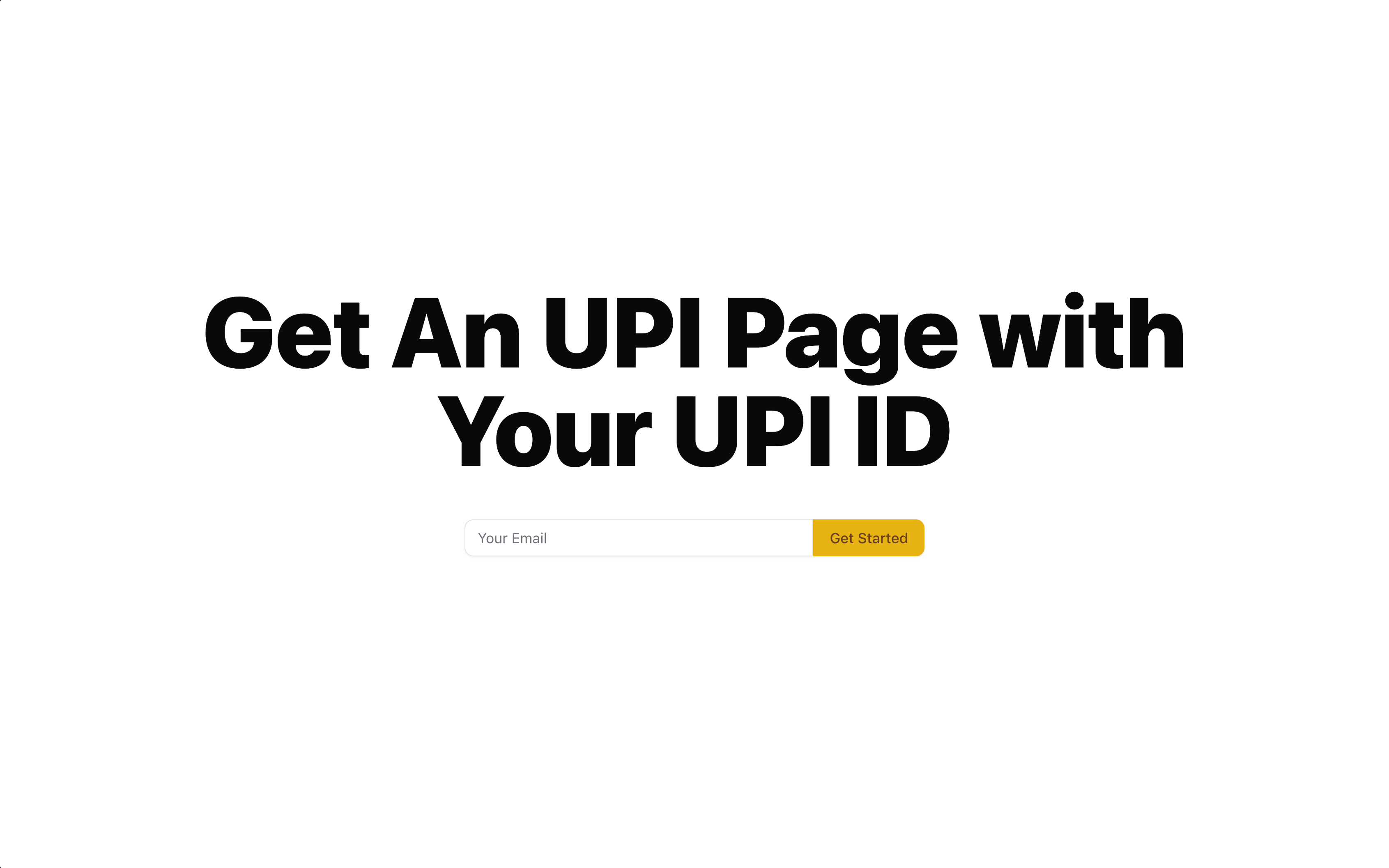 WithUPI - A Page For Your UPI ID